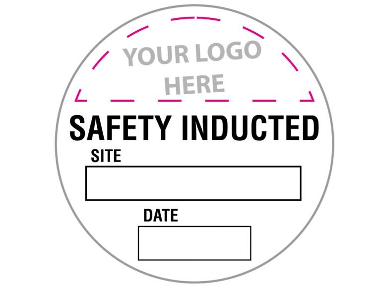 Safety Inducted Stickers | Hard Hat Stickers | 01322 558409