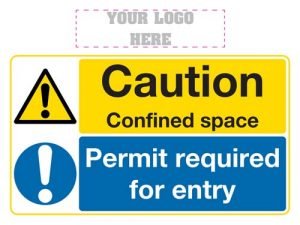 Caution Confined Space Permit Required For Entry Sign - Slater Signs