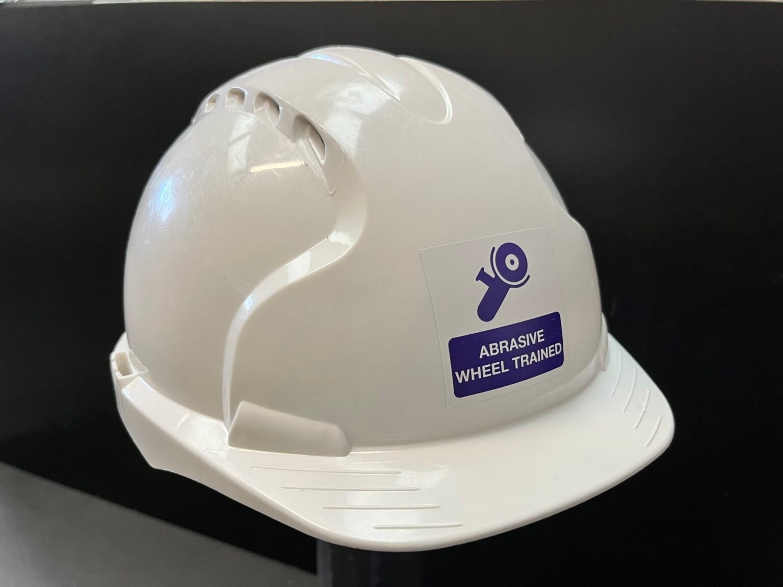 Abrasive Wheel Trained Helmet Sticker