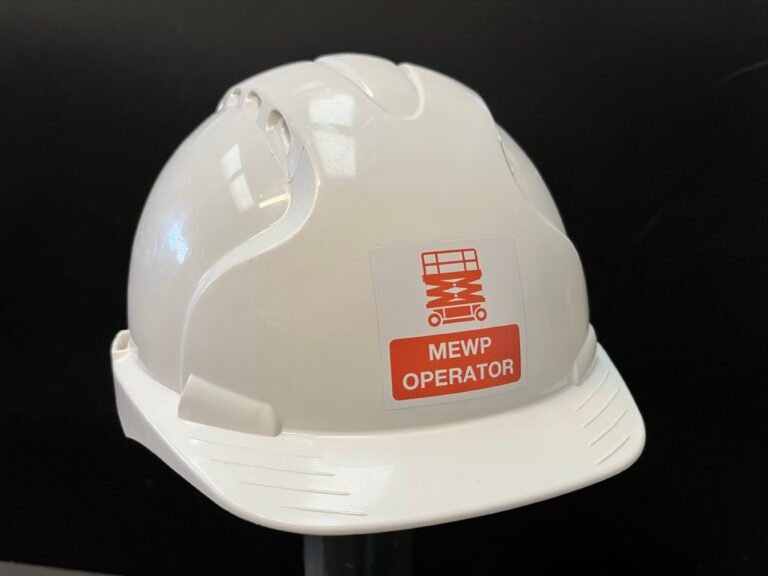 MEWP Helmet Sticker